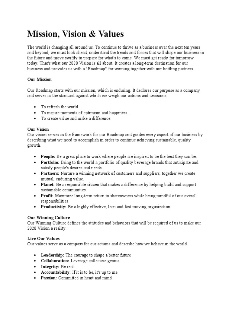 Mission | PDF | Creativity | Brand