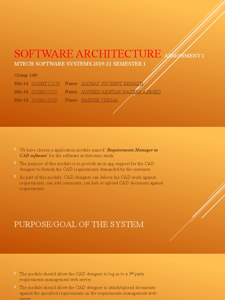 Software Architecture Assignment 1 | PDF
