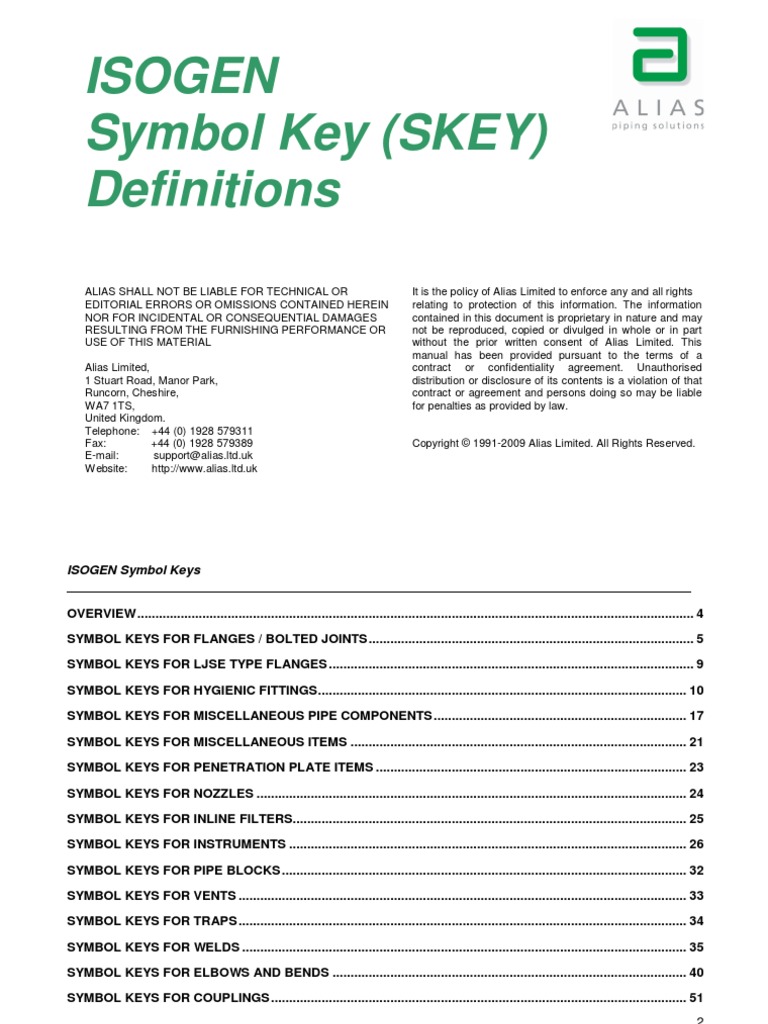 Isogen Symbol Key Skey Definitions Pdf Gas Technologies