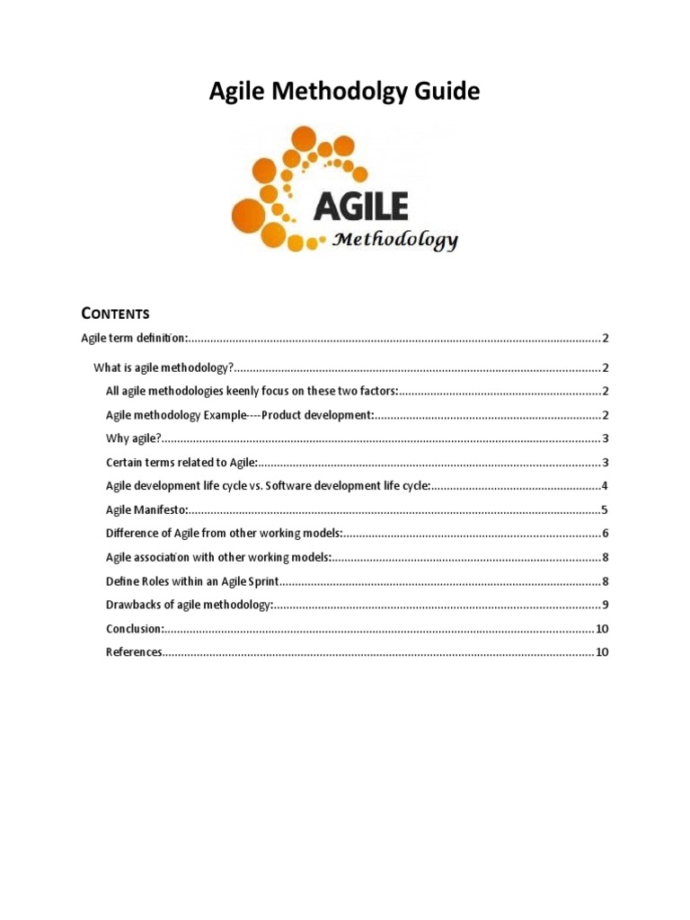 Agile Methodolgy Guide | PDF | Agile Software Development | Scrum (Software Development)