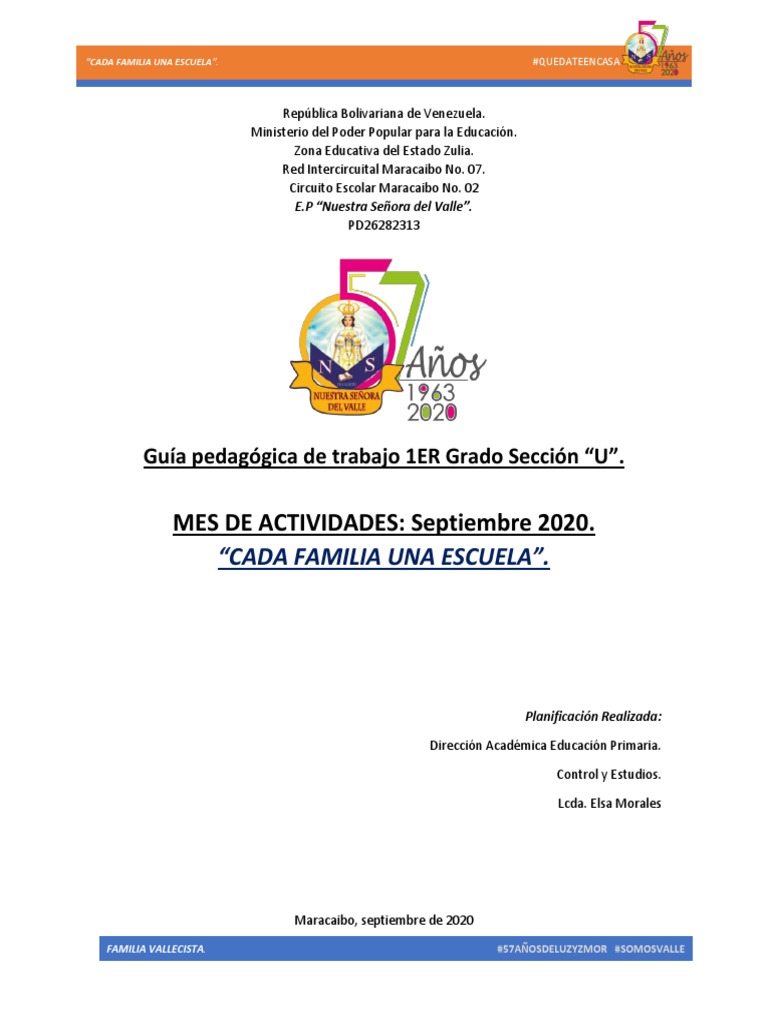 1er Grado 2da Guia 2020-2021 | PDF | Cognición | Idiomas