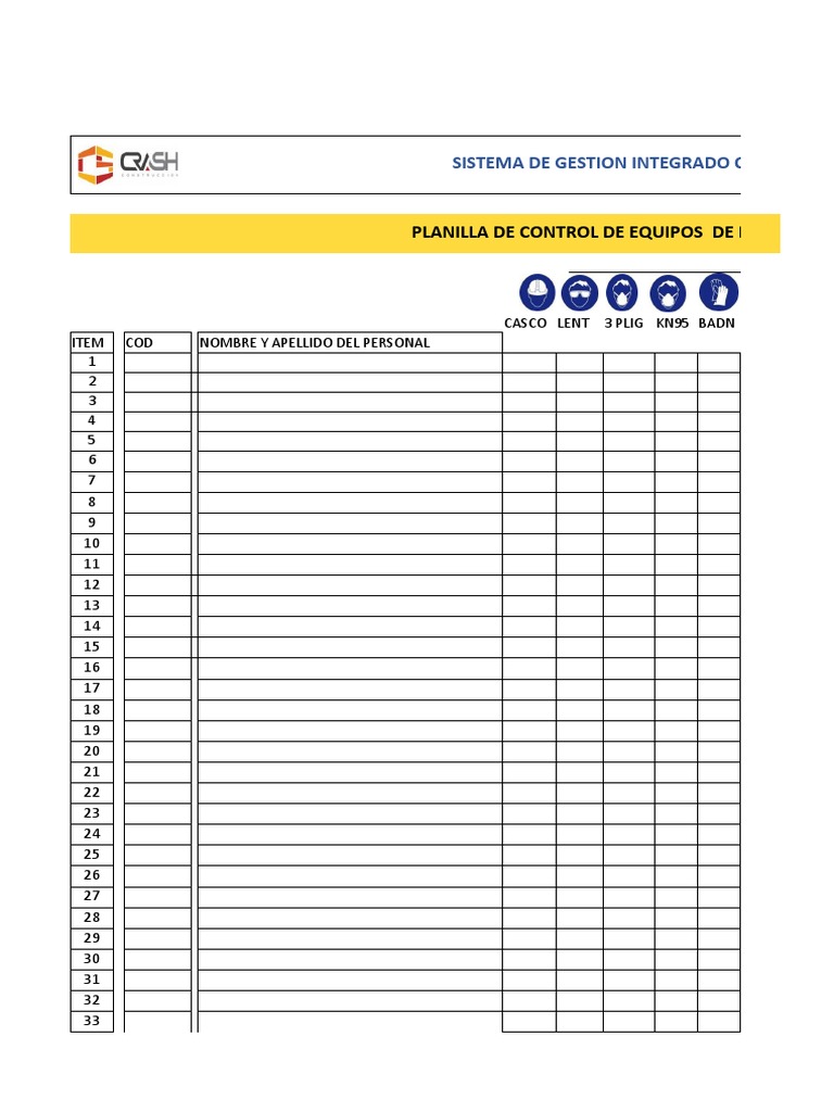 Registro de Epp - Formato | PDF