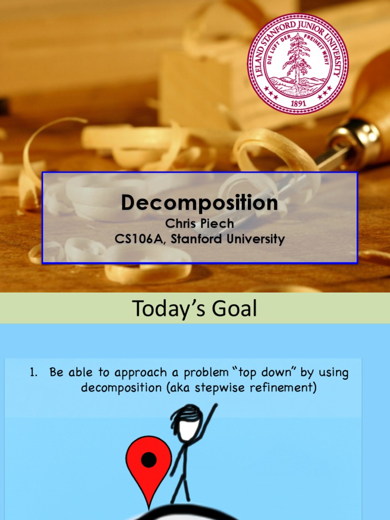 Decomposition: Chris Piech CS106A, Stanford University | PDF ...