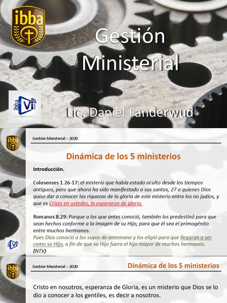 Gestio N MInisterial Mo Dulo 2 Dinamica | PDF | Bernabé | Cristo (título)