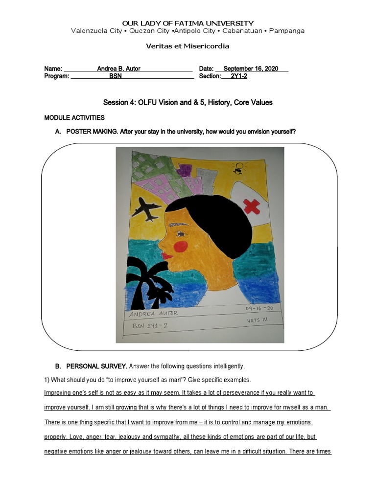 Session 4: OLFU Vision and & 5, History, Core Values: Our Lady of ...