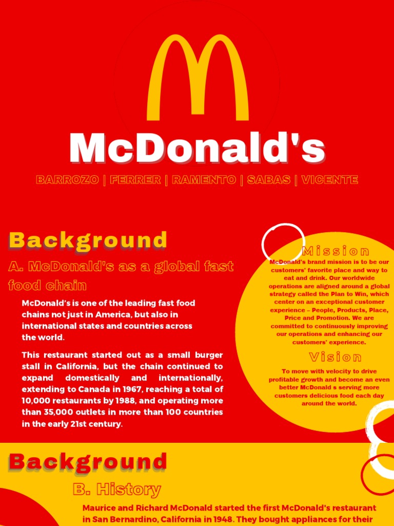 McDonald's Global Fast Food Strategy | PDF | Mc Donald's | Operations ...