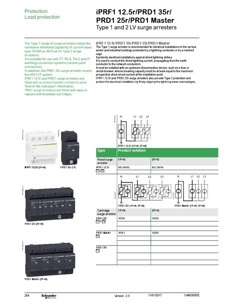 iPRF and iPRD Surge Arresters | PDF | Electrical Components | Force