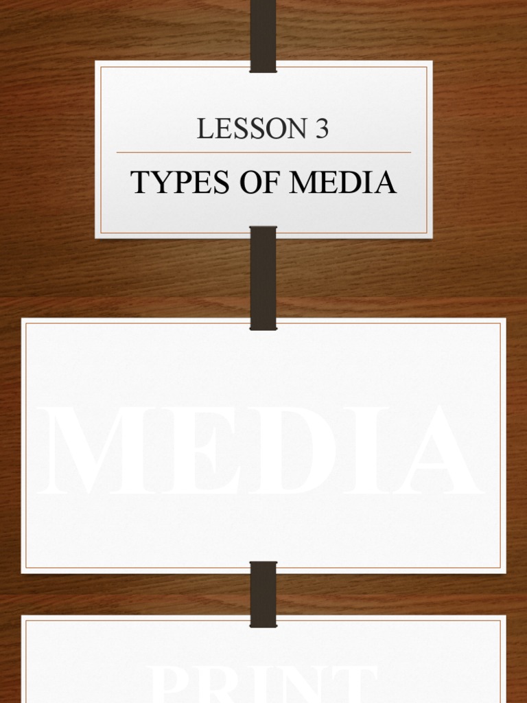 Lesson 3 Types of Media | PDF | Television | Radio