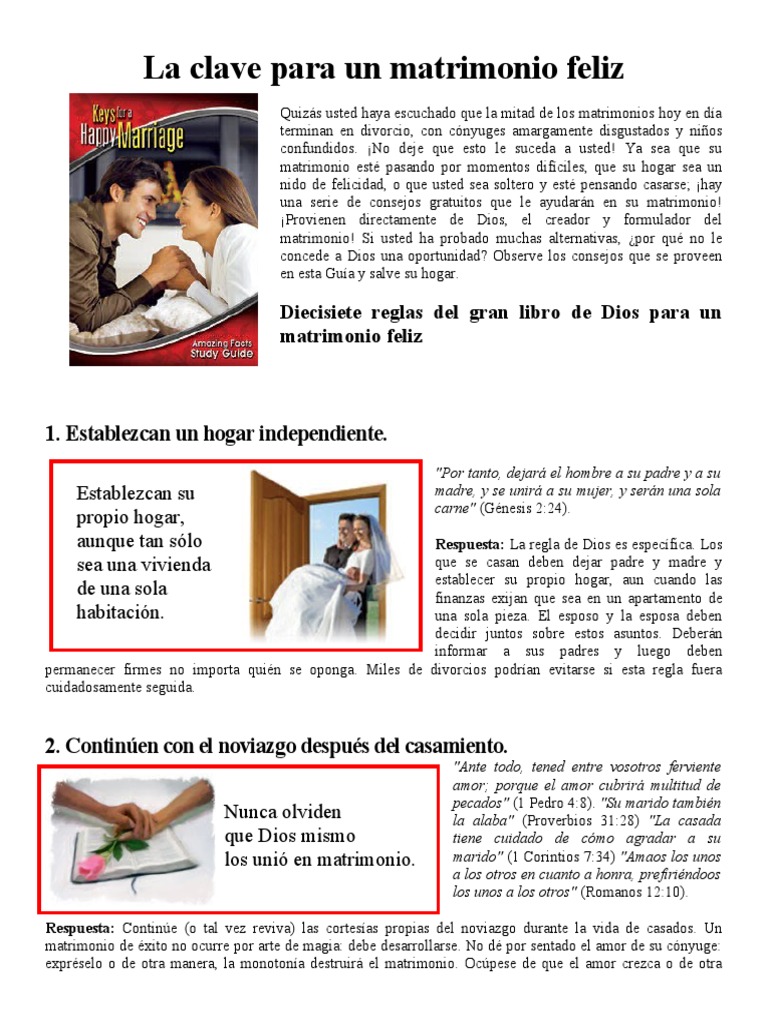 La Clave para Un Matrimonio Feliz (Adv.) | PDF | Divorcio | Amor