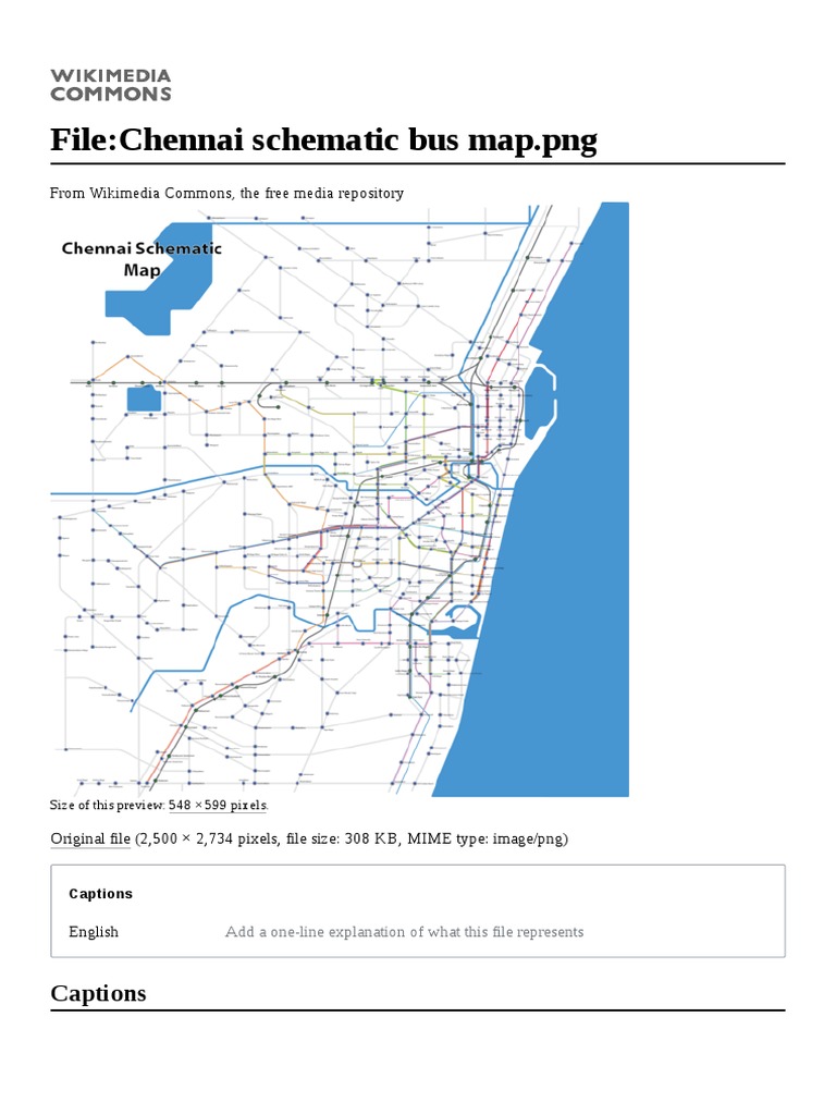 File:Chennai Schematic Bus Map - PNG: Captions | PDF | Creative Commons ...
