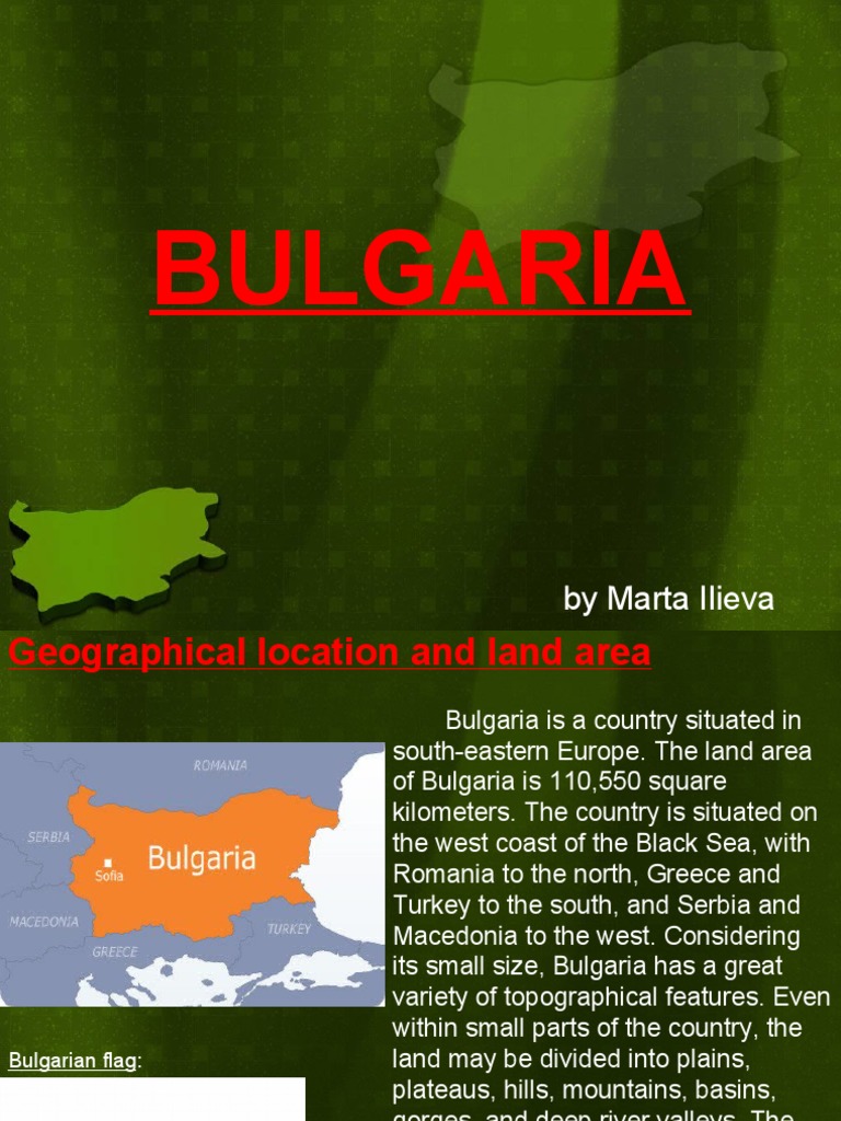 Bulgaria: Geography and Demographics | PDF | Bulgaria | Tourism