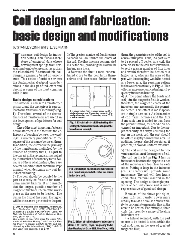 Induction Coil Design and Fabrication PDF | PDF | Inductor | Inductance
