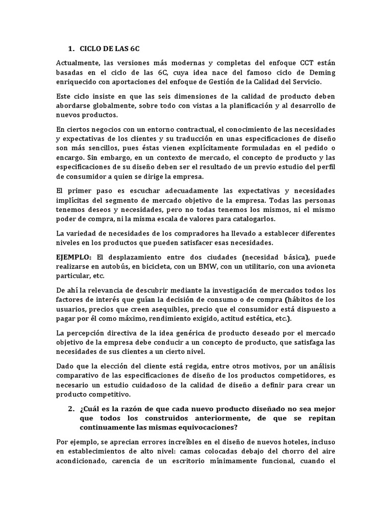 Ciclo de Las 6C | PDF | Six Sigma | Producto (Negocio)