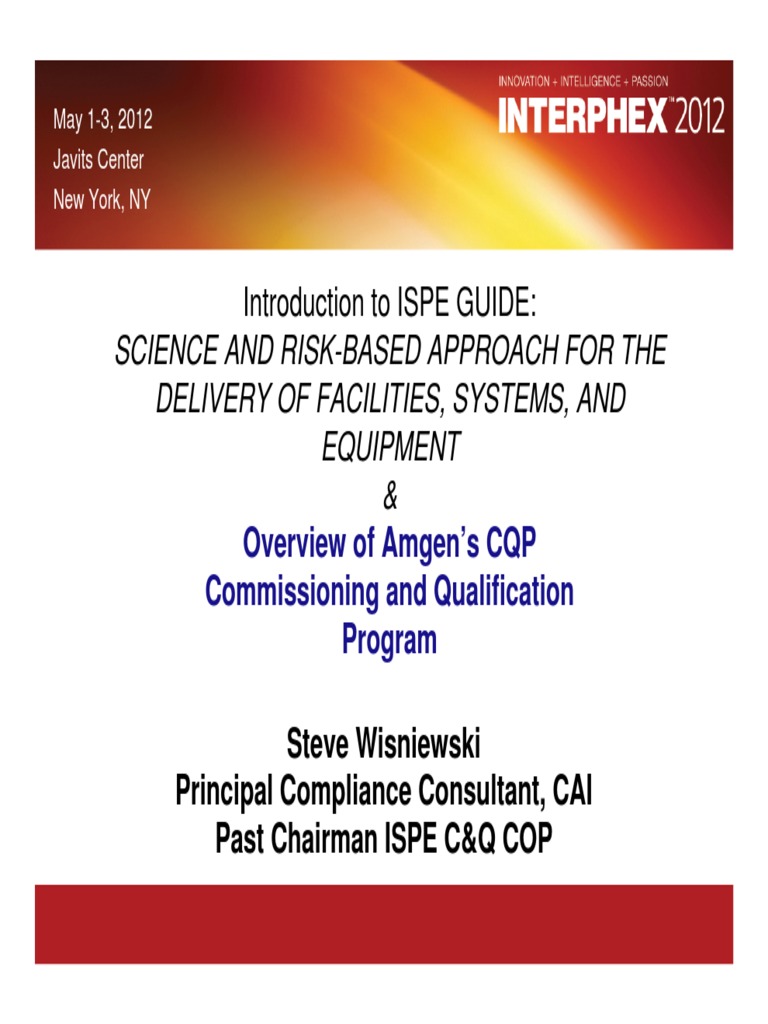 ISPE Guide: Risk-Based Qualification Overview | PDF | Verification And ...