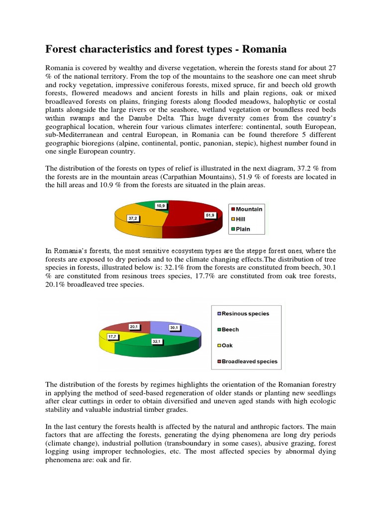 Forest Types and Biodiversity in Romania | PDF | Forests | Natural ...