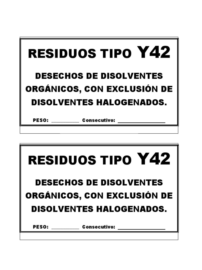 Desechos de Disolventes Orgánicos, Con Exclusión de Disolventes ...