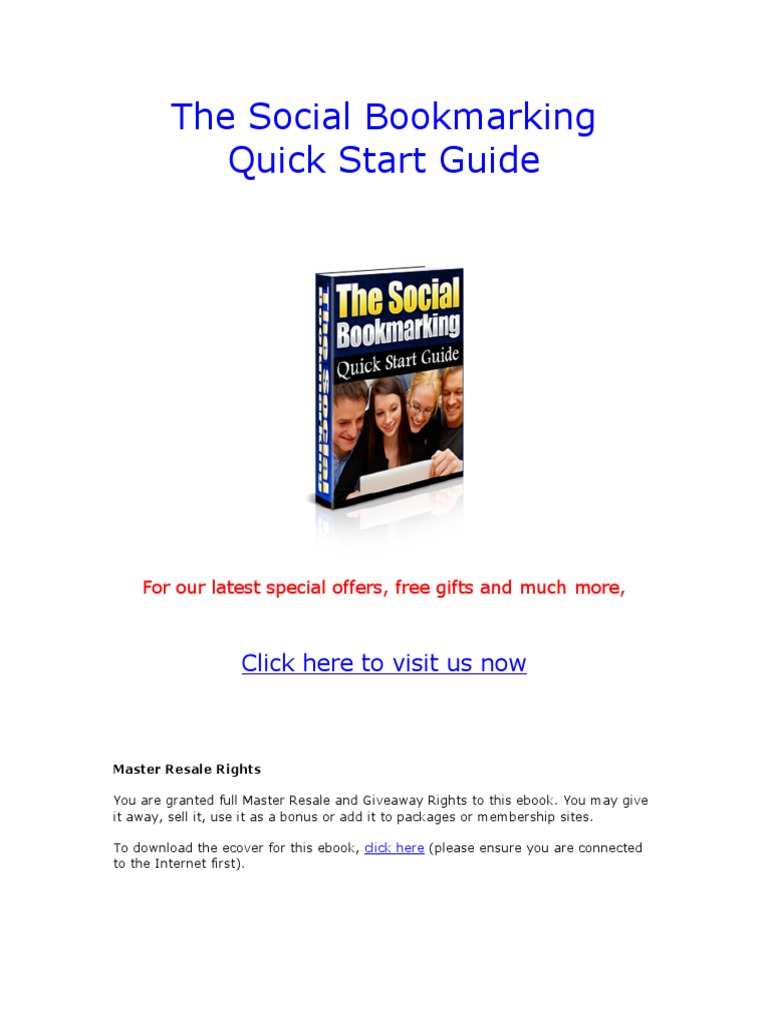 The Social Bookmarking Quick Start Guide: Click Here To Visit Us Now ...