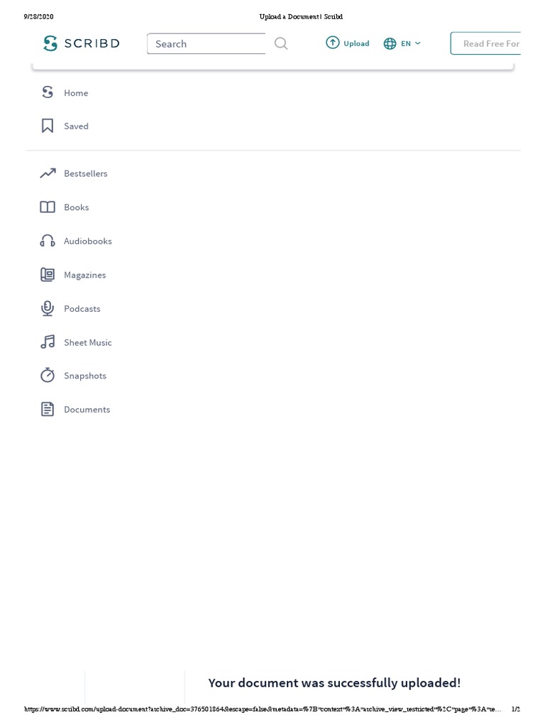 Upload A Document - Scribd PDF | PDF | Scribd | Online Services