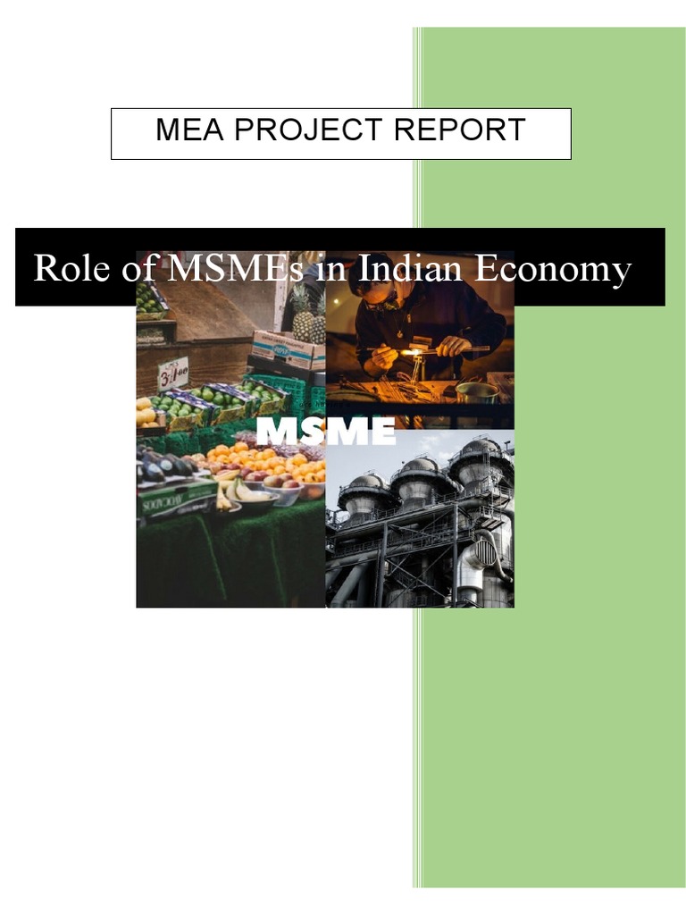 Role of MSMEs in India's Economy | PDF | Small And Medium Sized ...