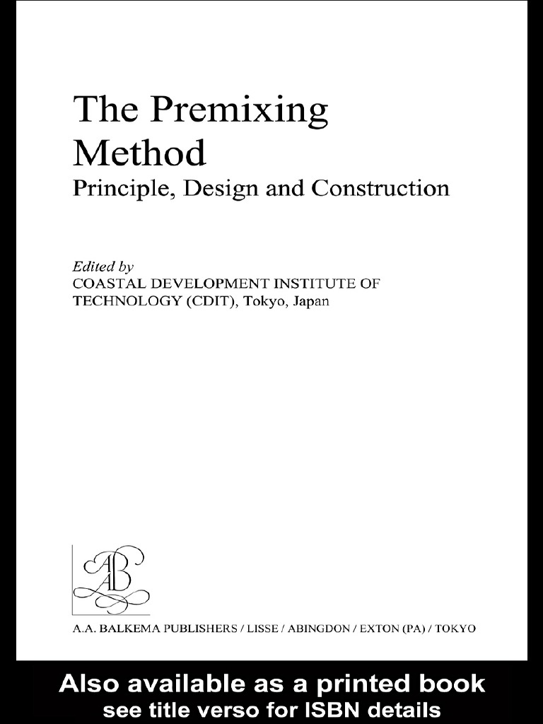 The Premixing Method Prinicple Design and Construction | PDF | Strength ...
