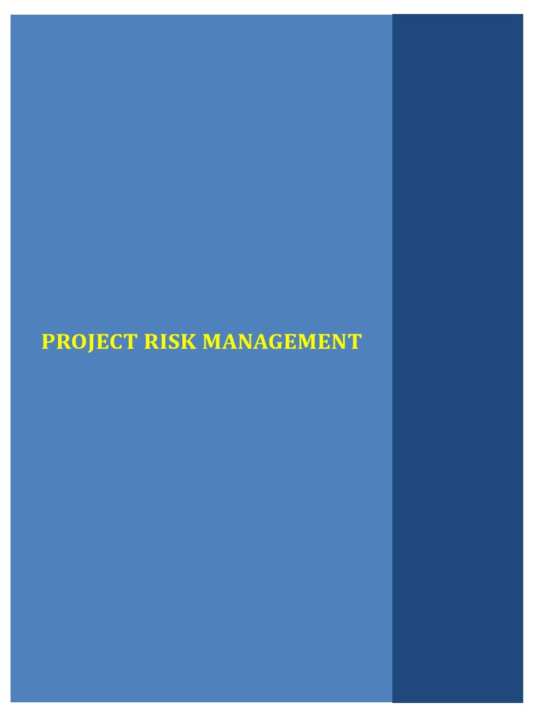 Project Risk Management Training Manual Concise PDF | PDF | Risk | Risk ...