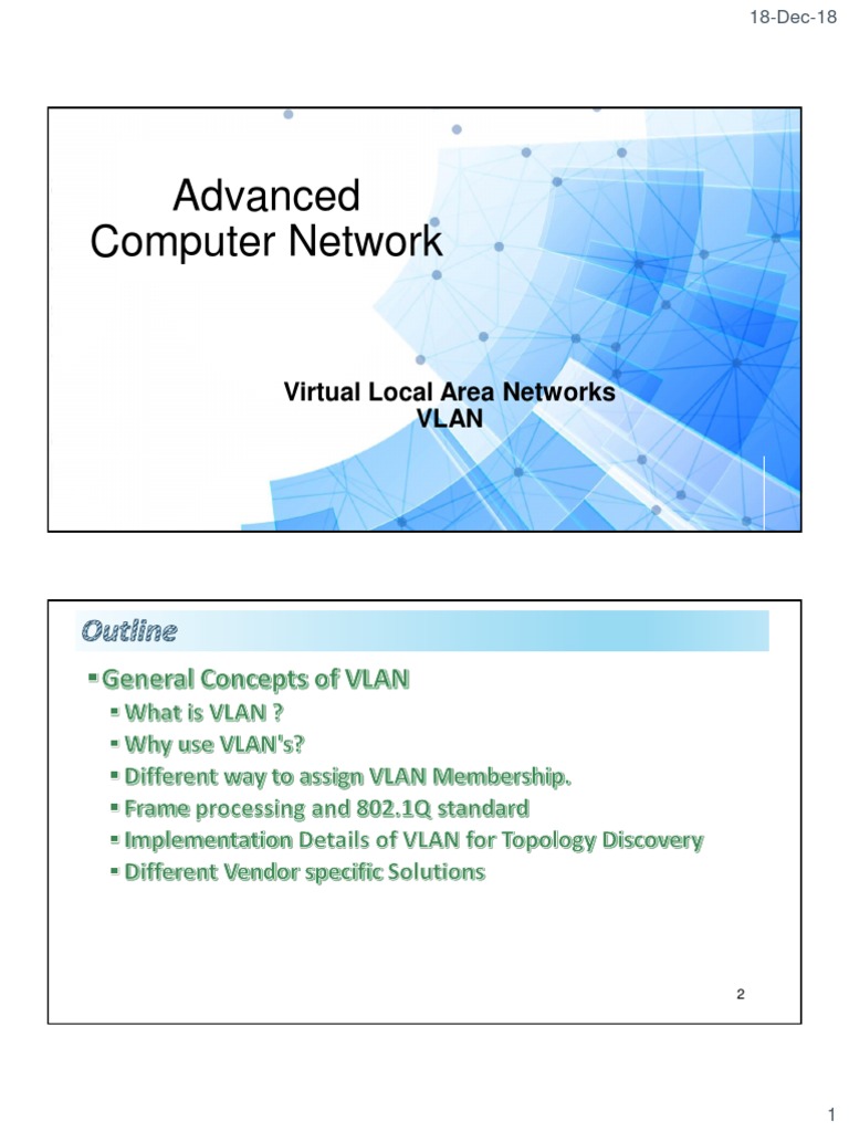 Advanced Computer Network: Virtual Local Area Networks Vlan | PDF ...