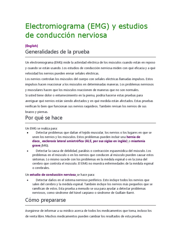 Electromiograma | PDF | Nervio | Electromiografia