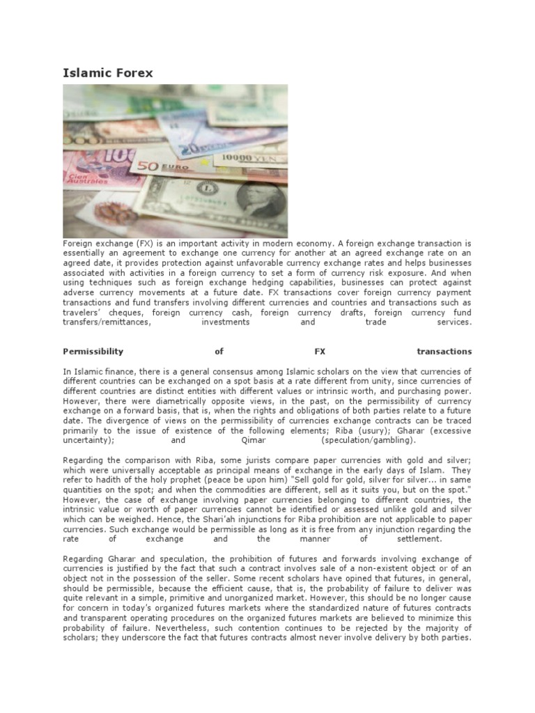 Islamic Forex: Permissibility of FX Transactions | PDF | Foreign ...