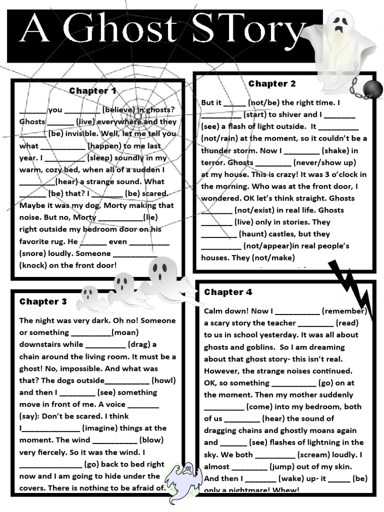 Ghost Story Tense Review With Key - 68623 | PDF | Ghosts