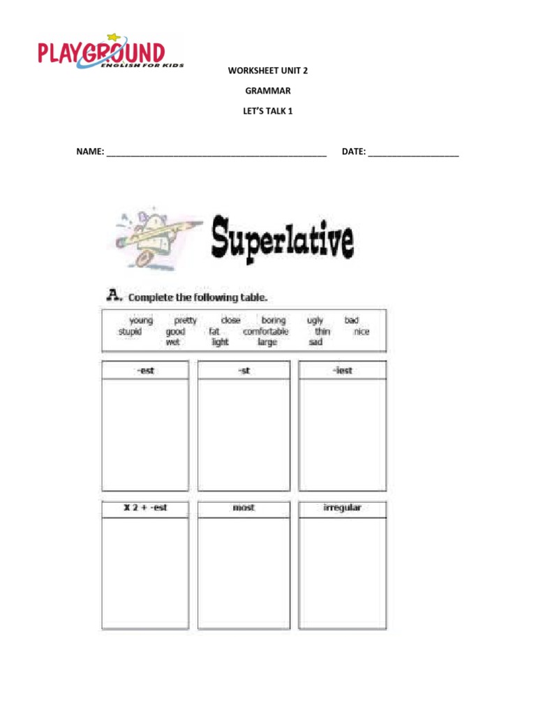 Worksheet Unit 2 | PDF