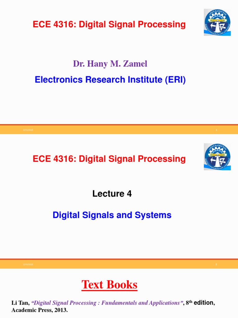 Lec. 5 DSP | PDF | Digital Signal Processing | Electronics