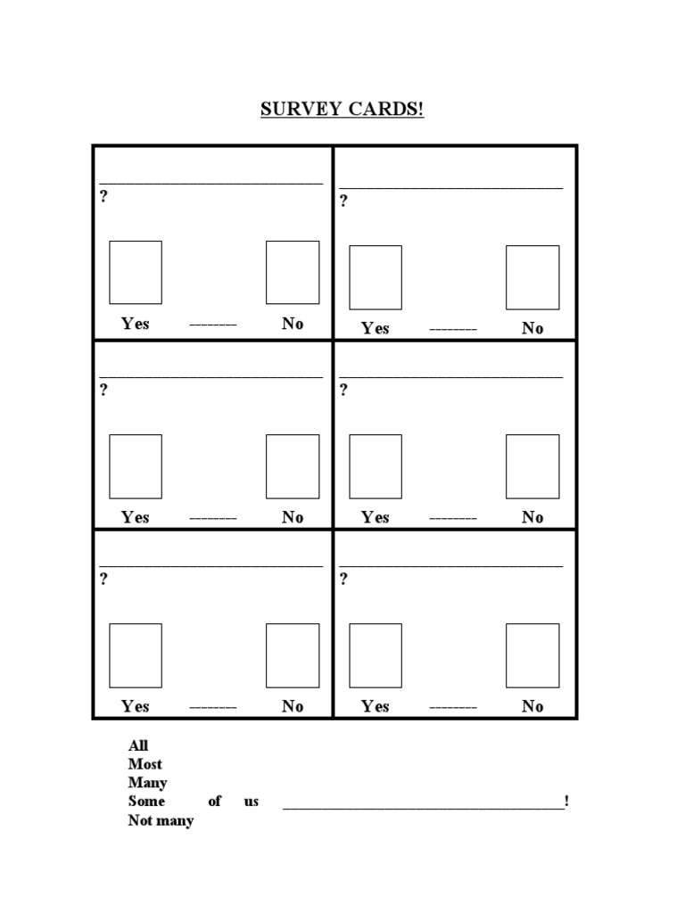 Survey Cards | PDF