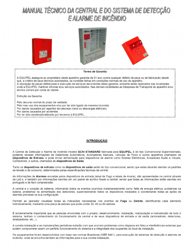 Manual Técnico Central Alarme | PDF