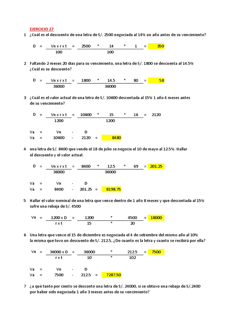 Ejercicio 27 | PDF | Business