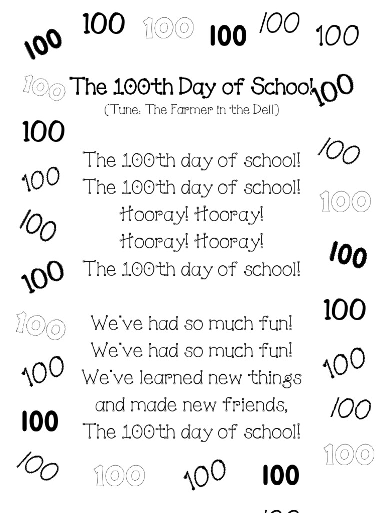100th Day of School | PDF