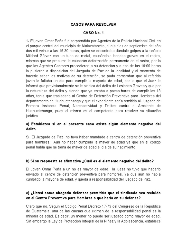 Casos para Resolver | PDF | Asesinato | Derecho penal