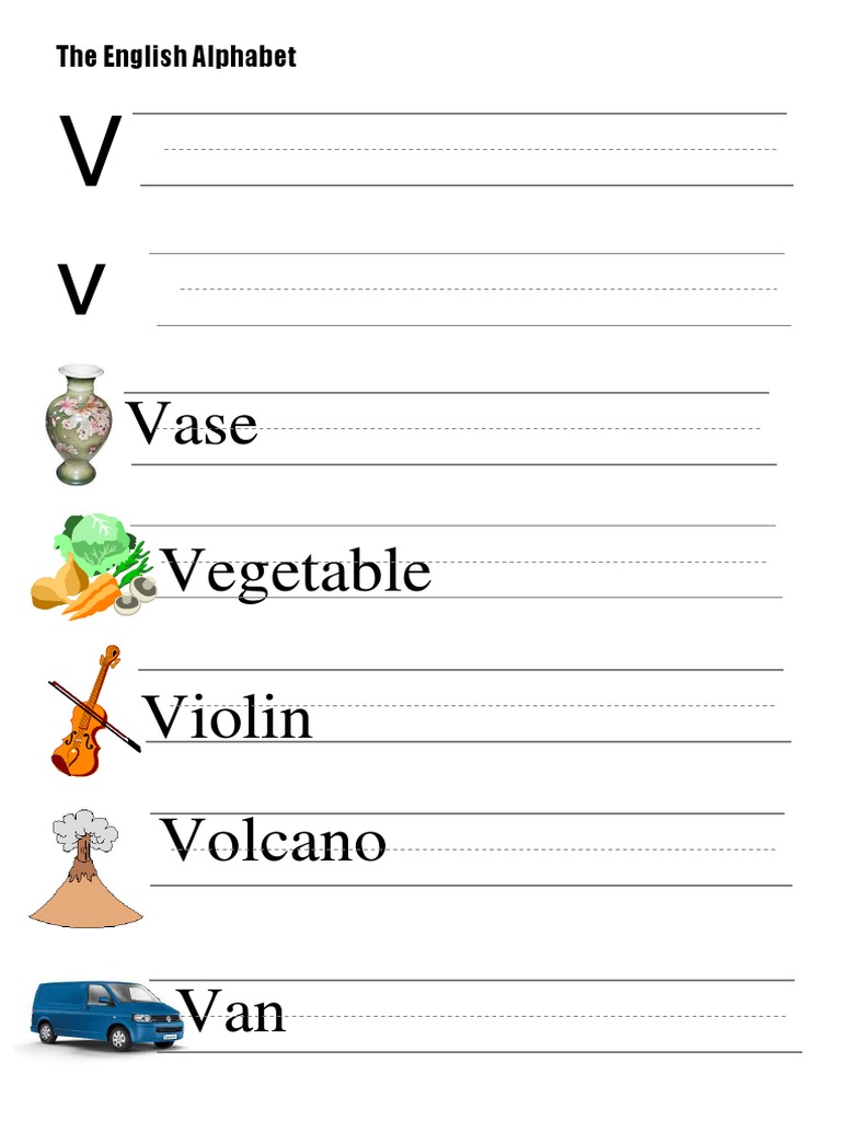 Letter V: Objects and Examples | PDF