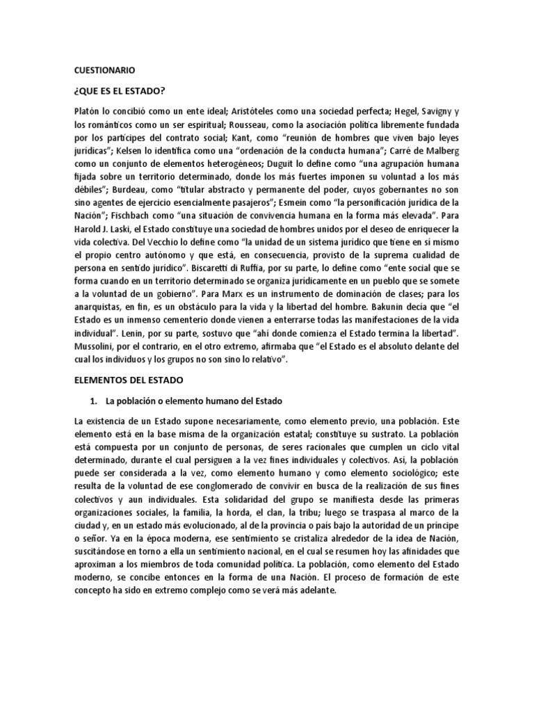 Definición y Elementos del Estado | PDF | Parlamento | Federación