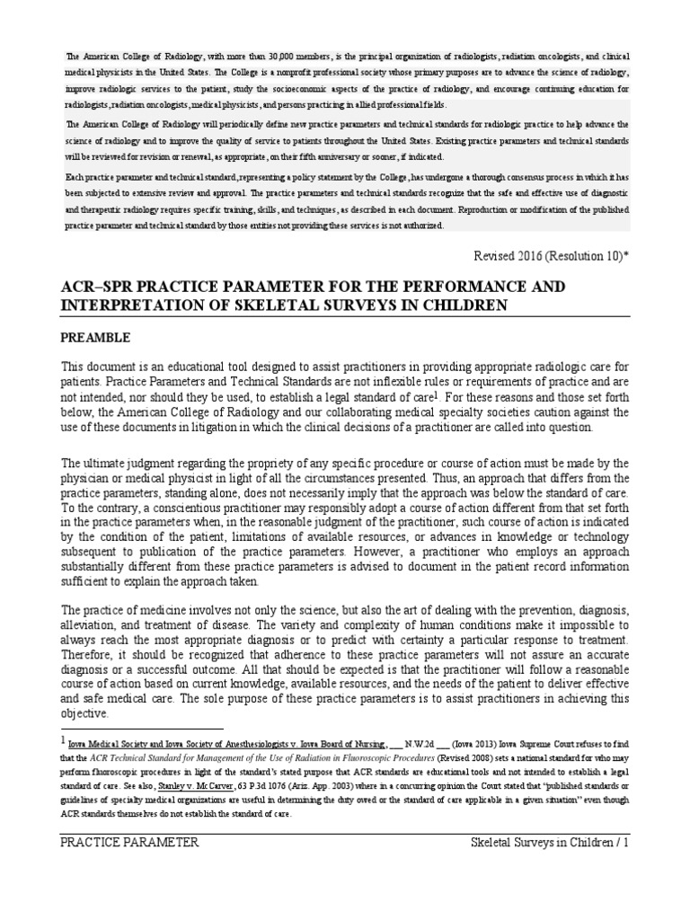 Acr-Spr Practice Parameter For The Performance and Interpretation of ...