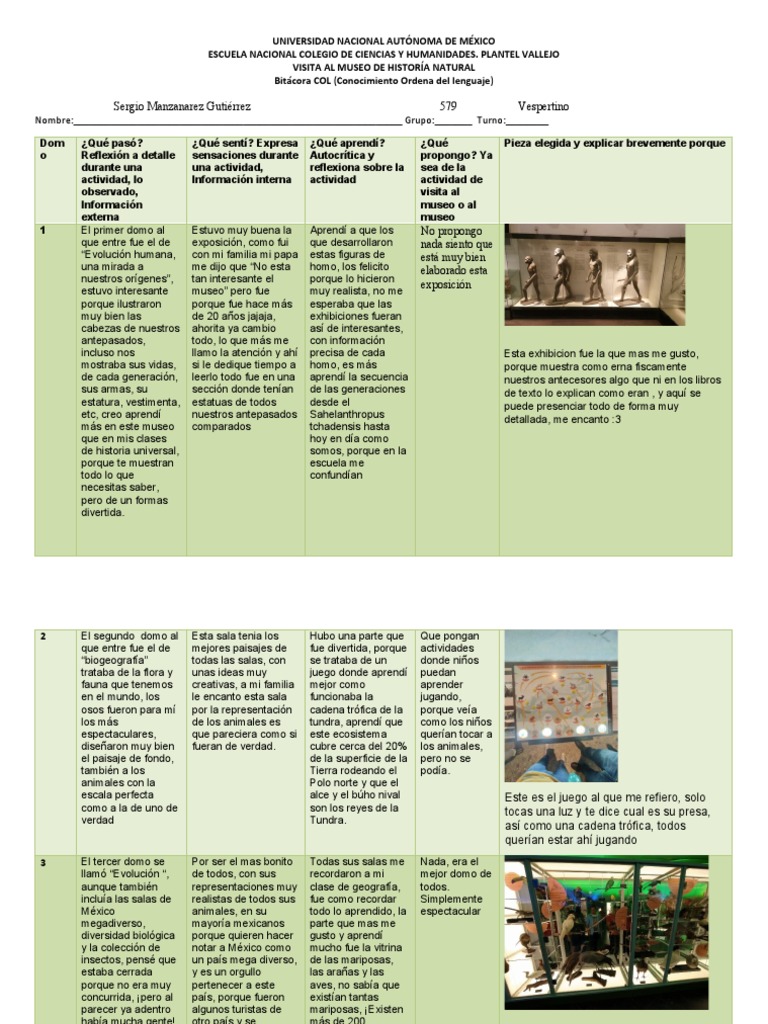 Bitacora COL | PDF | Naturaleza | Biblioteca y museo