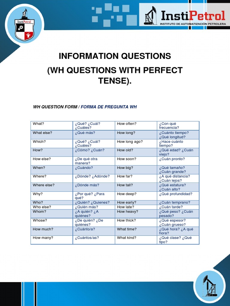 WH - Questions - With - Present - Perfect - Tense - Hugo PDF | PDF