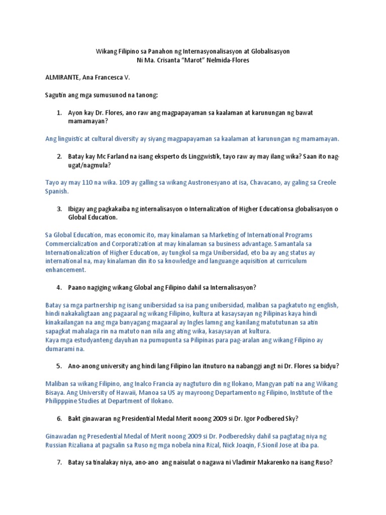 Wikang Filipino | PDF