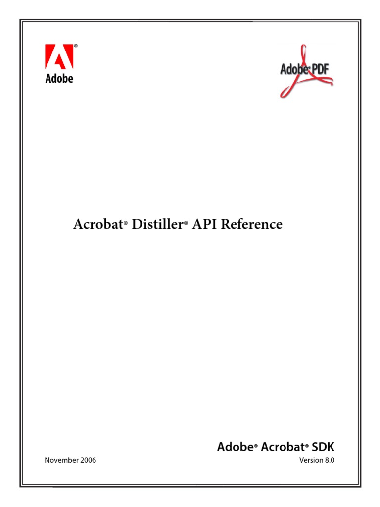 Acrobat Distiller API Reference | PDF | Command Line Interface ...