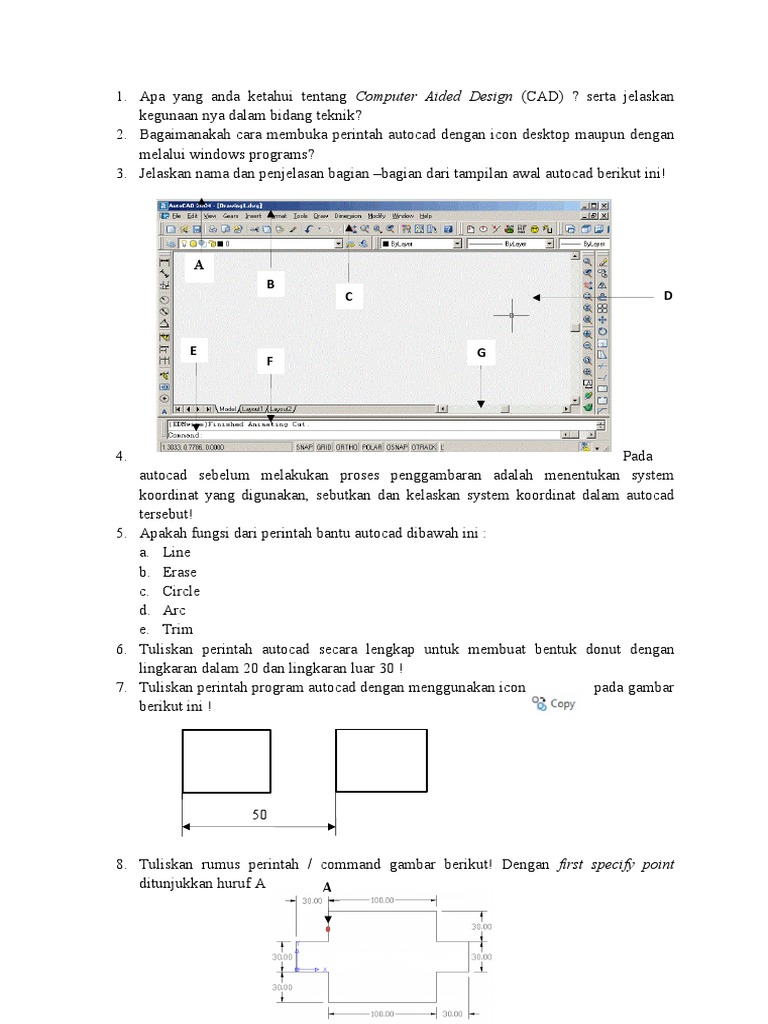 Soal UTS Autocad | PDF