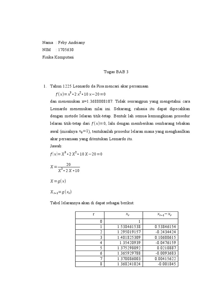 Feby Andriany - 1705630 - Tugas BAB 3 | PDF