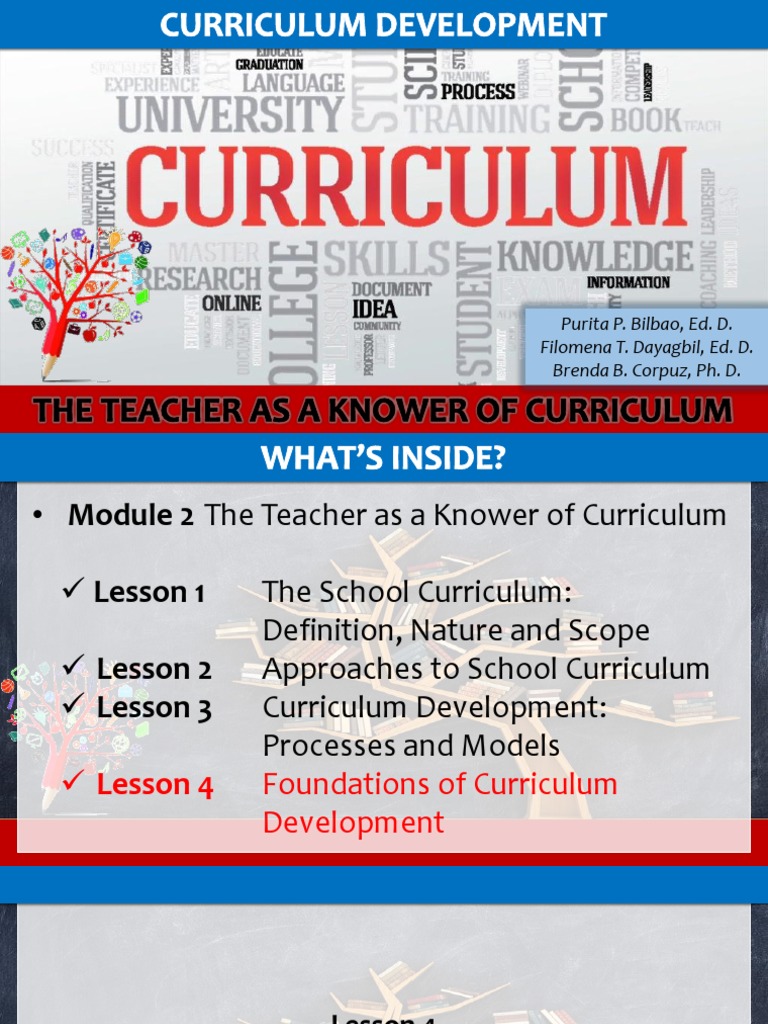 7 The Teacher As A Knower of Curriculum - Lesson 4 | PDF | Curriculum ...