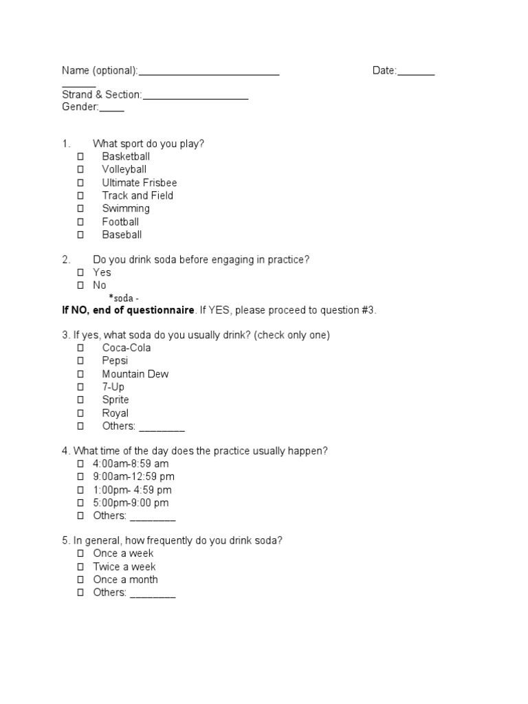 If NO, End of Questionnaire. If YES, Please Proceed To Question #3 | PDF