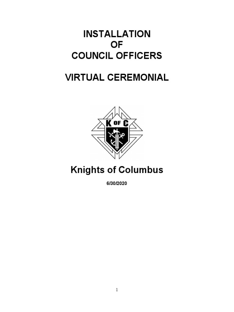 Virtual Installation of Council Officers | PDF | Catholic Church | Prayer