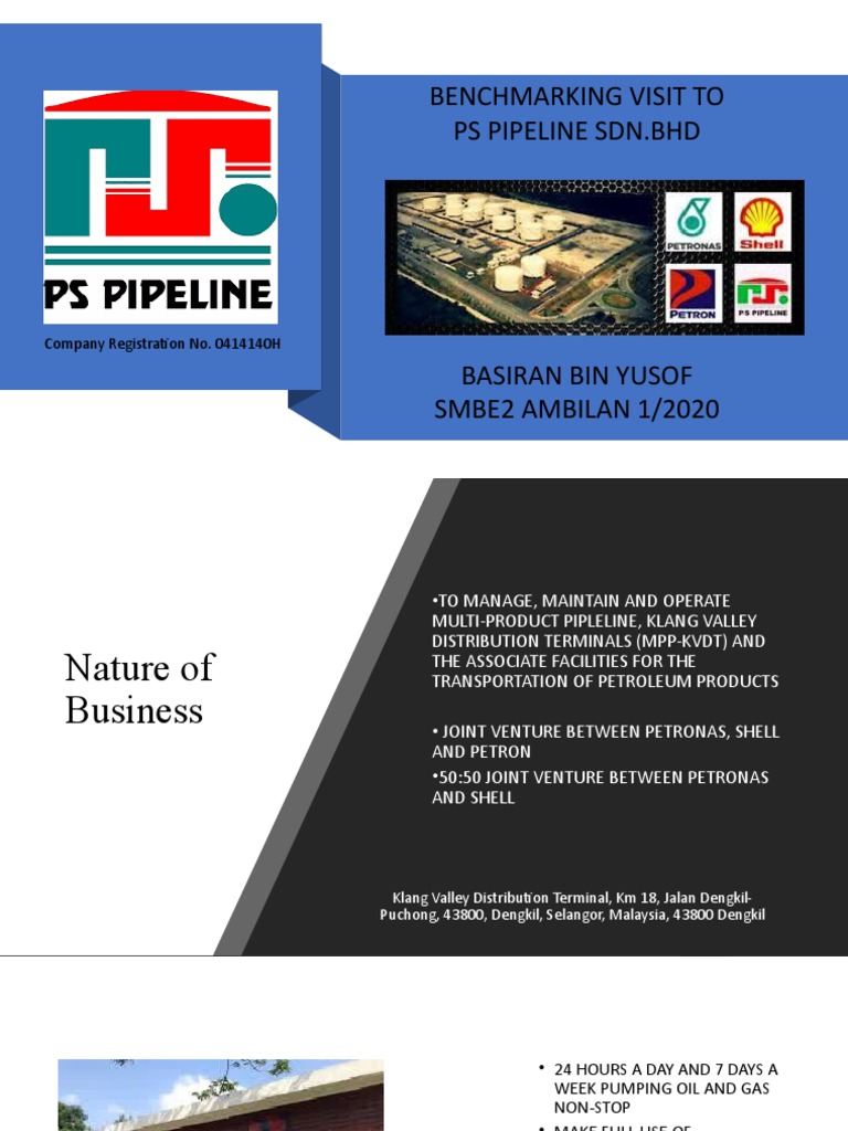 Benchmarking Visit To Ps Pipeline SDN - BHD: Company Registration No ...