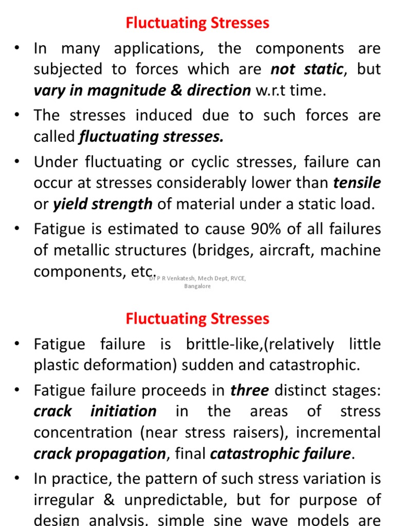 2 Design Against Fluctuating Loads | PDF | Fatigue (Material ...